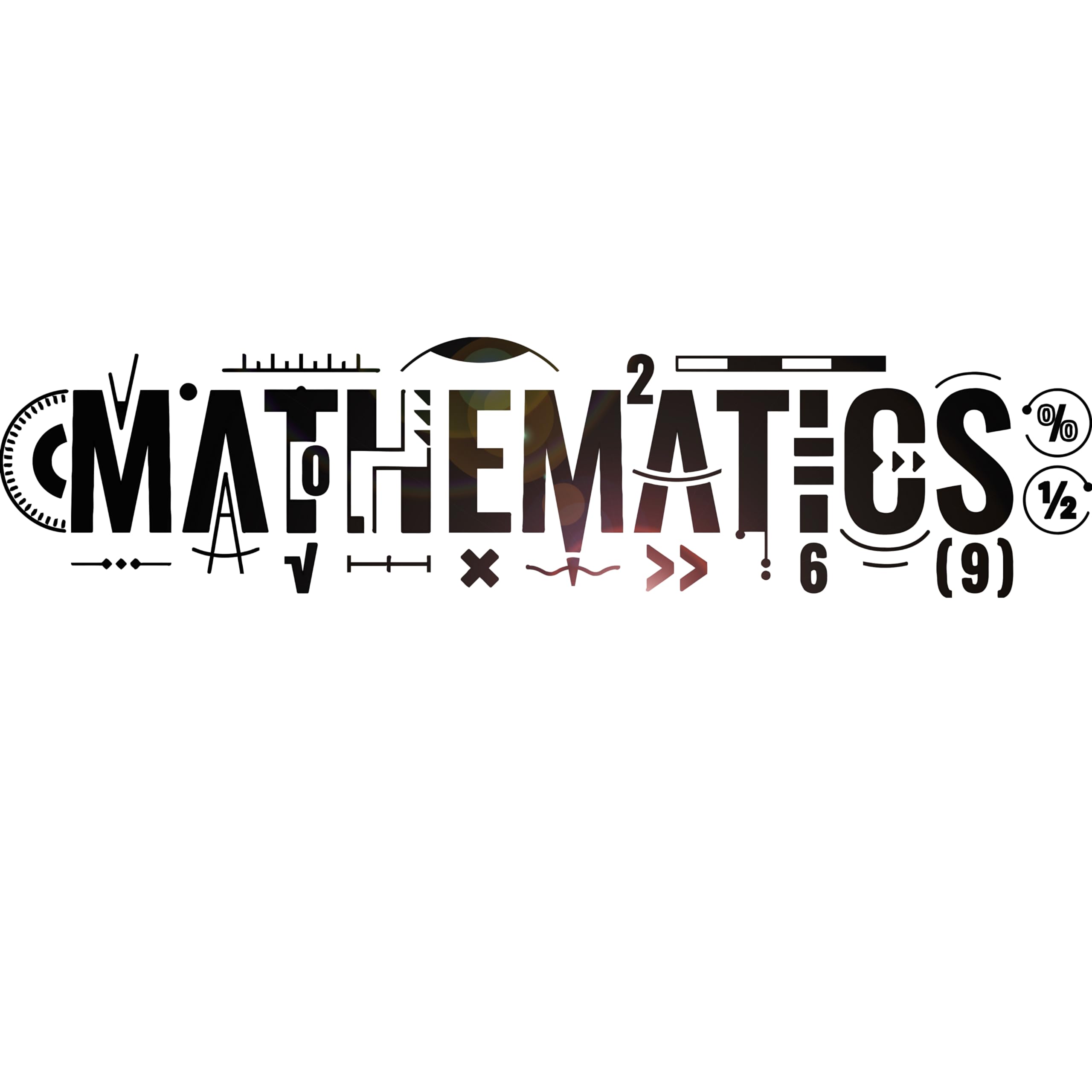 Amazon.com: Large Vinyl Wall Decal Lettering Mathematics Math Symbols ...