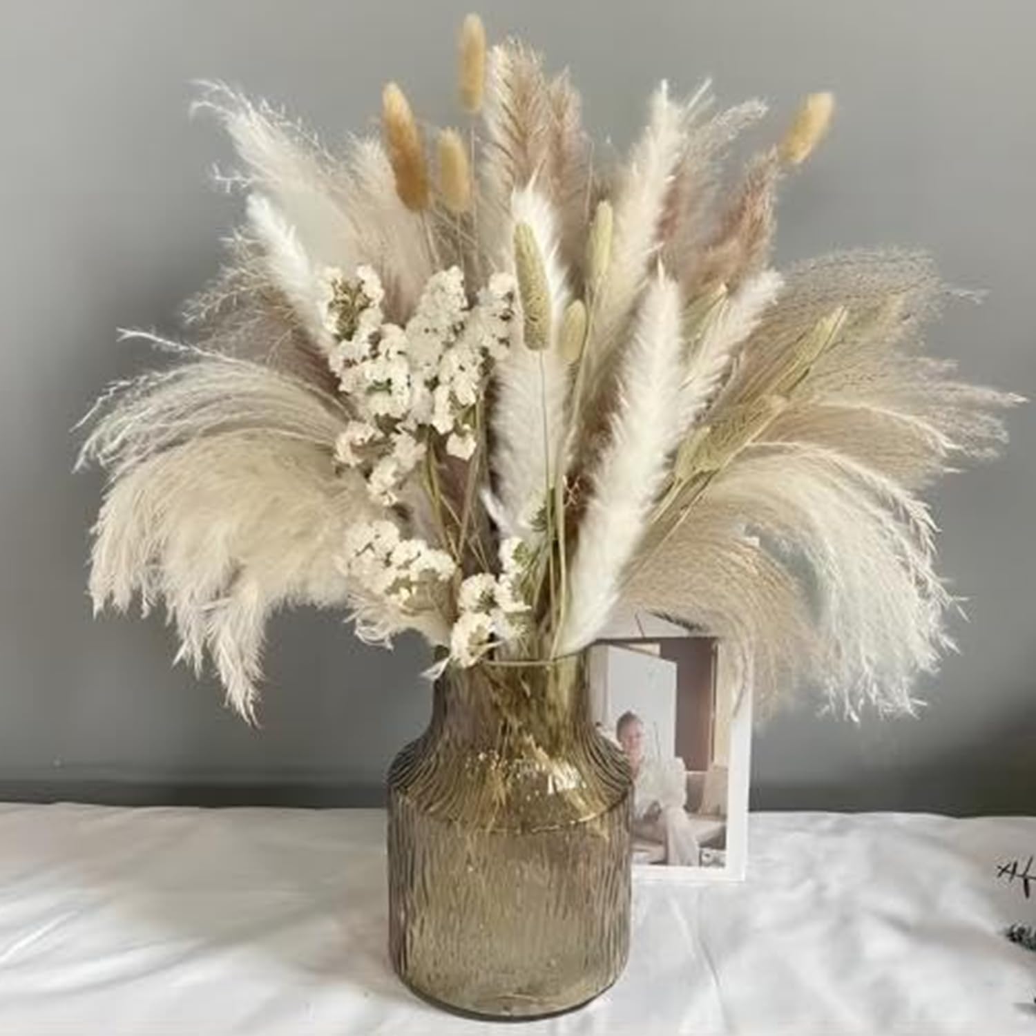 Sepper Hierba de Pampas Natural de 100cm de Altura con 10 Tallos, Ideal ...