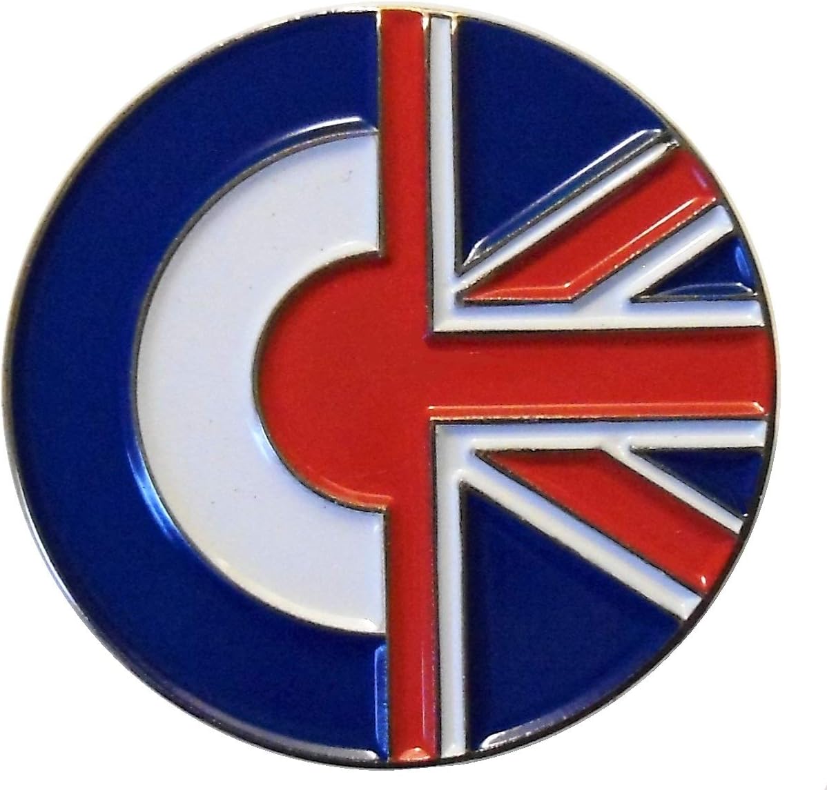 RAF Royal Air Force Target Roundel GB Union Flag Metal Enamel MODS ...