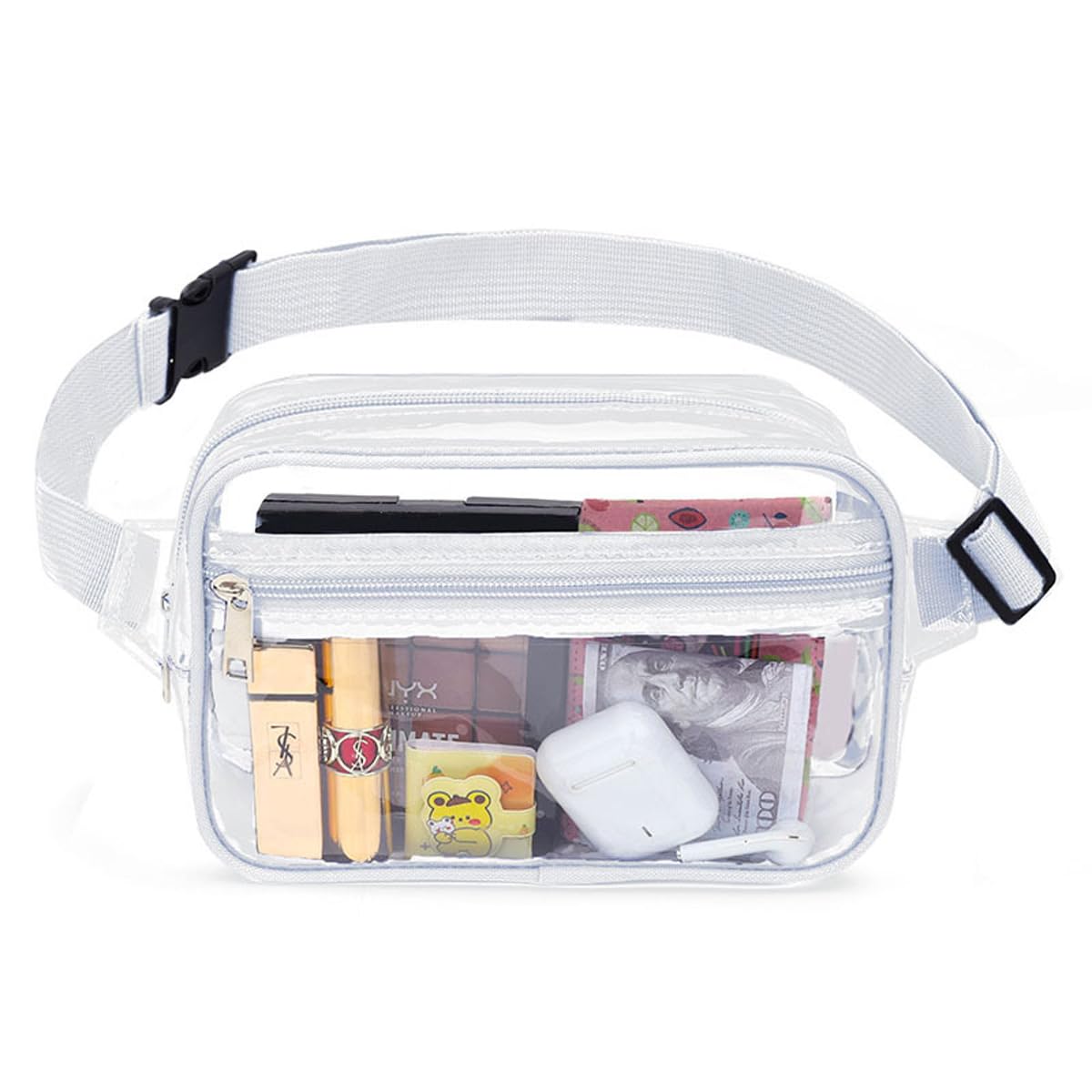 Amazon.com | Clear Purses for Women Stadium, Fanny Pack Clear Bag Belt ...
