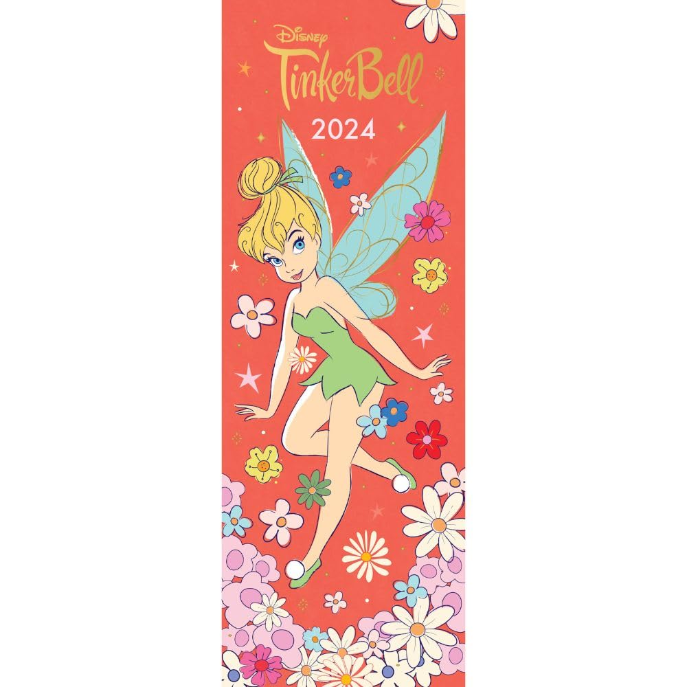 Disney Tinkerbell 2024 Calendar, Month To View Slim Wall Calendar ...