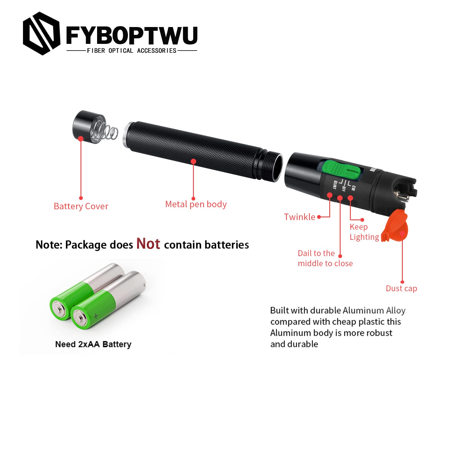 Snapklik.com : 1pc Professional Visual Fault Locator Fiber Optic Tester ...