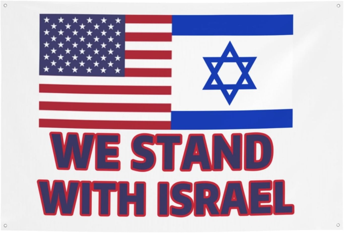 Amazon.com : KEDhiB Support Israel We Stand with Israel Banner Party ...