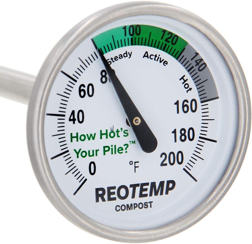 Amazon.com : Reotemp 20 Inch Fahrenheit Backyard Compost Thermometer ...