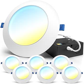 Sunco 6 inch LED Disk Recessed Lighting with Junction Box 14W ...