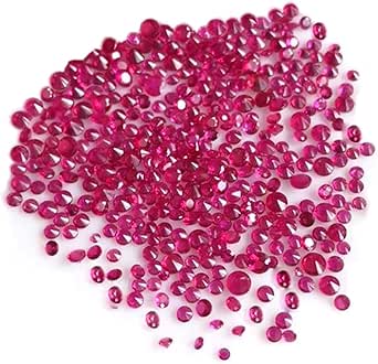 Amazon.com: AAA Ruby Round diamond cut Natural 1MM-1.50MM-2MM-2.5MM-3MM ...