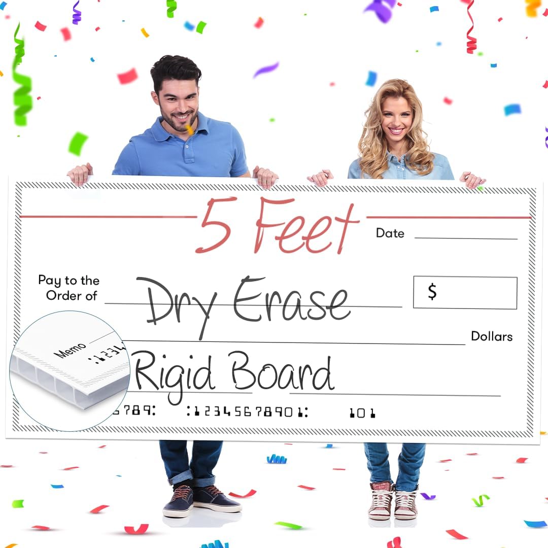 Amazon.com: Giant Fake Award Presentation Dry Erase Check - 16" x 32 ...