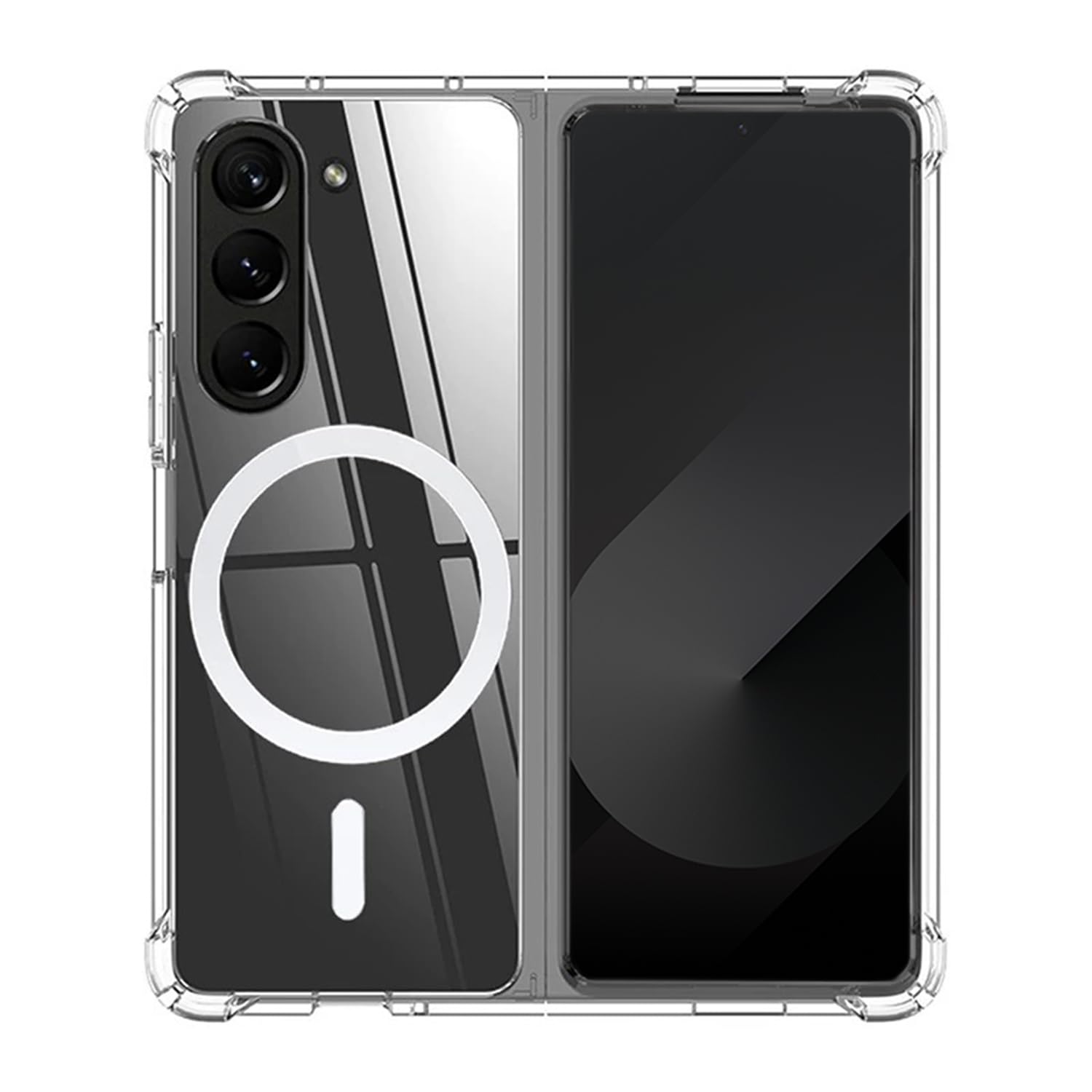 Amazon.com: ioiFour for Samsung Galaxy Z Fold 6 Magnetic Clear Case, Compatible with Wireless ...