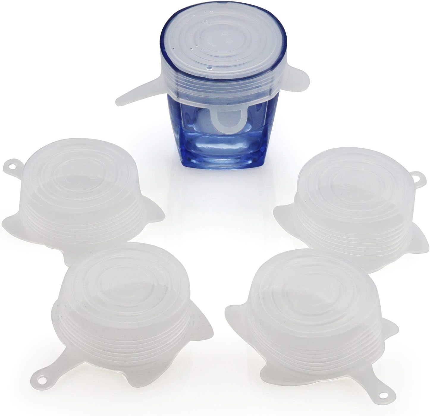 Amazon.com: Patelai 24 Pieces Silicone Stretch Can Lids Reusable ...