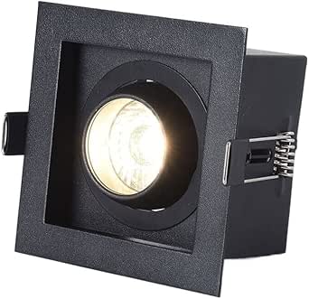 AIKUZ Square Adjustable Angle Recessed Lighting Downlight 12W Super ...