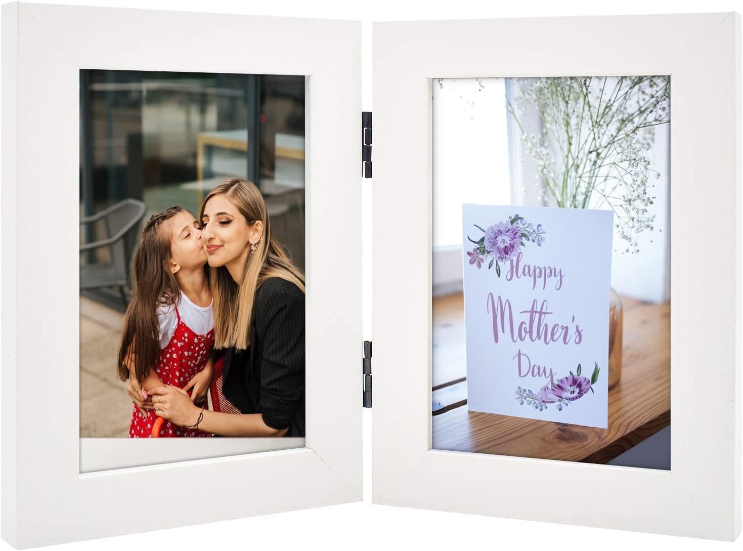 Amazon.com - Frametory, 4x6 Double Picture Frame Hinged Photo Frames ...