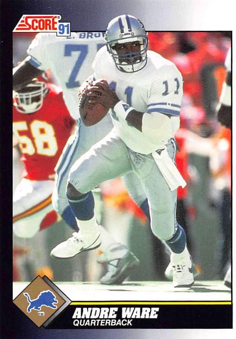 Amazon.com: 1991 Score Football #542 Andre Ware Detroit Lions Official ...