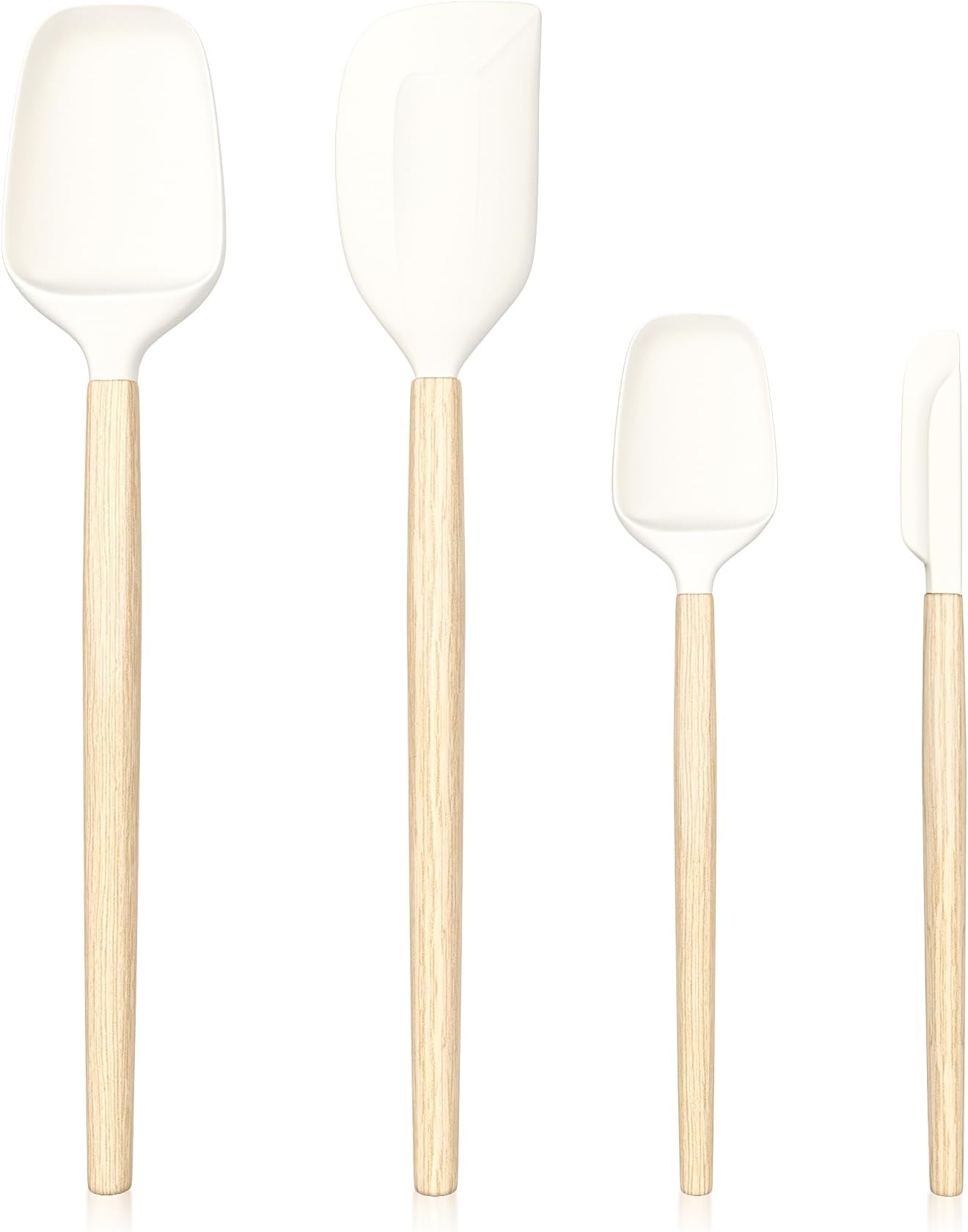 Amazon.com: JJUNW 2 Pcs Wooden Handle Spatula Set, 12" and 9" Long ...