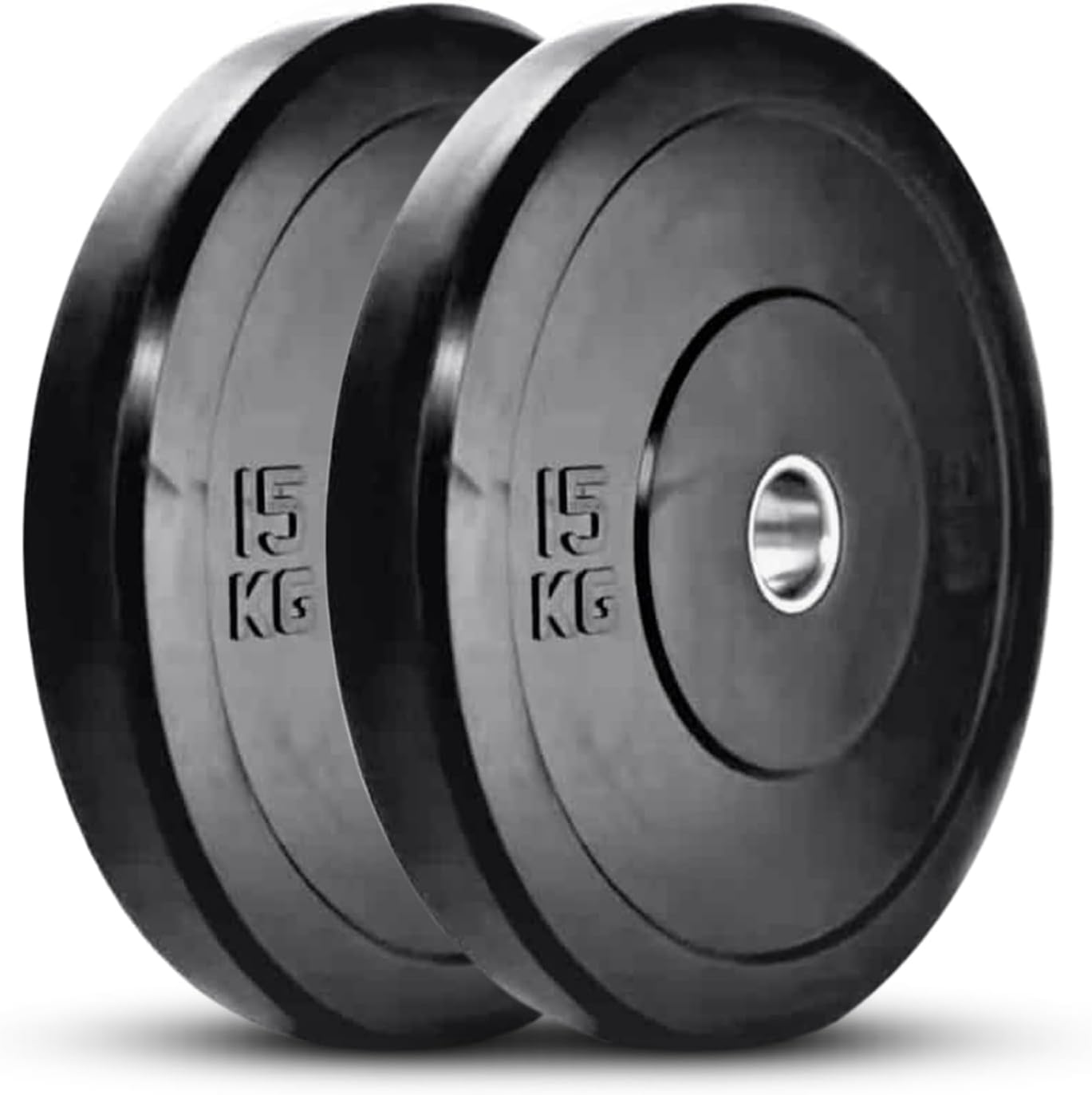 Extreme Fitness Olympic Rubber Bumper Weight Lifting Plates Set Home ...