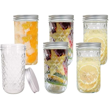 Amazon.com: VERONES Wide Mouth Mason Jars 22 oz, 22 OZ Mason Jars ...
