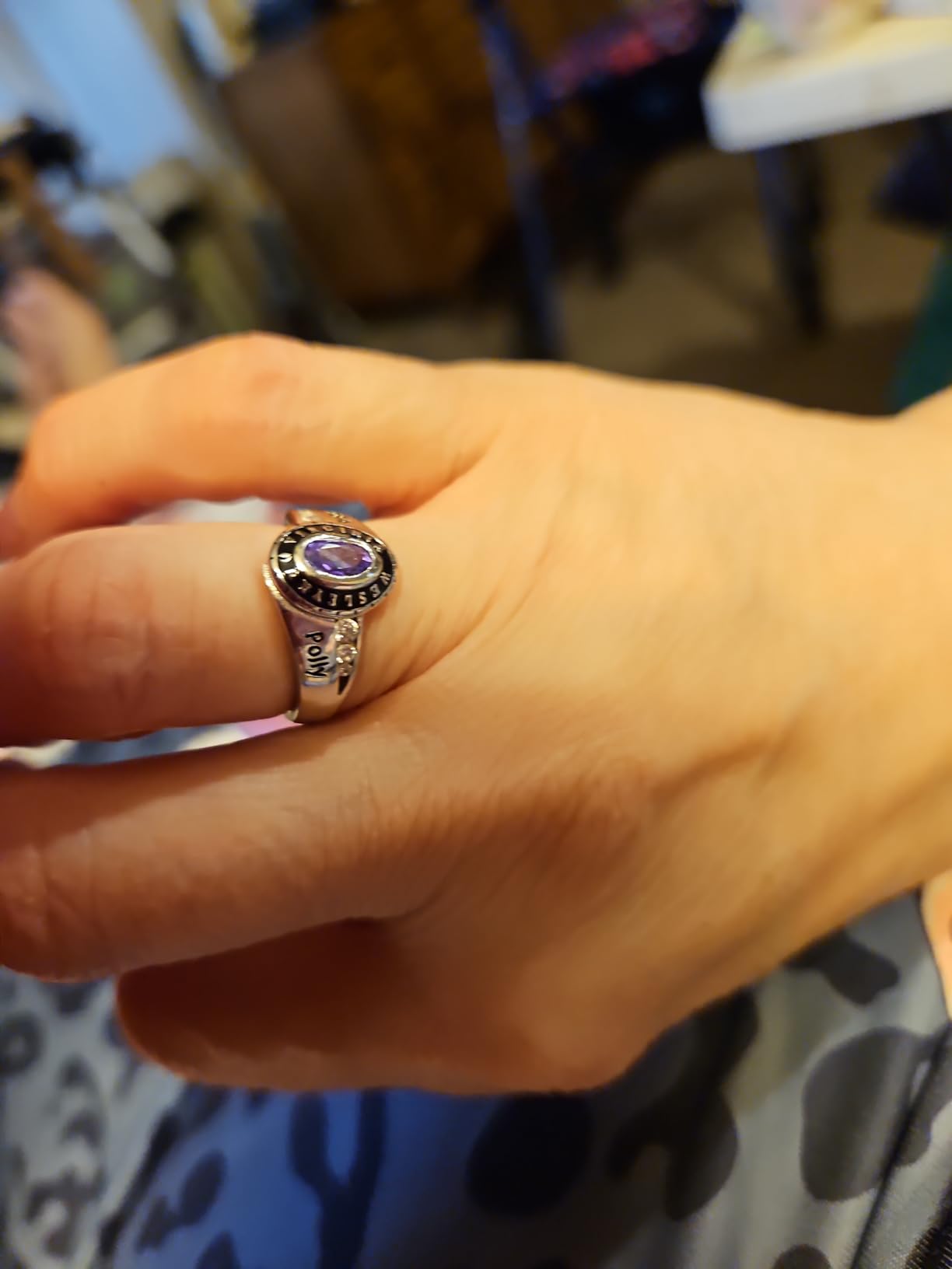 Amazon.com: Custom School Class Ring, Jewelry For Woman, Sterling ...