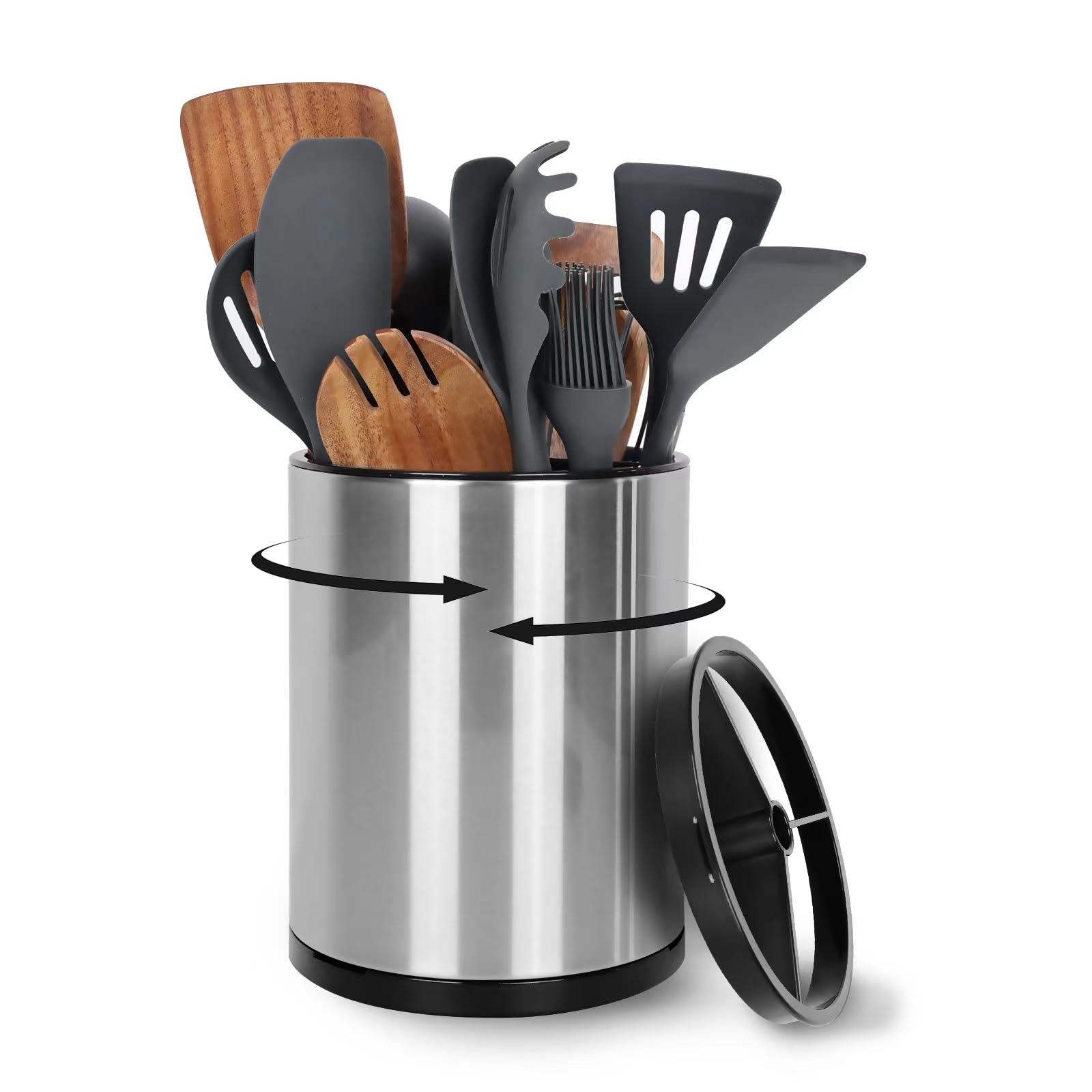Amazon.com - Nigelia 360° Rotating Kitchen Utensil Holder - Extra Large ...