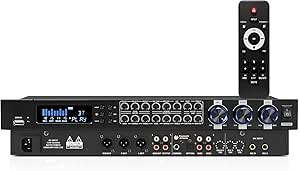 Amazon.com: JCAONL K8 Professional KTV Digital Pre-stage Effector Anti-howling Audio Processor ...