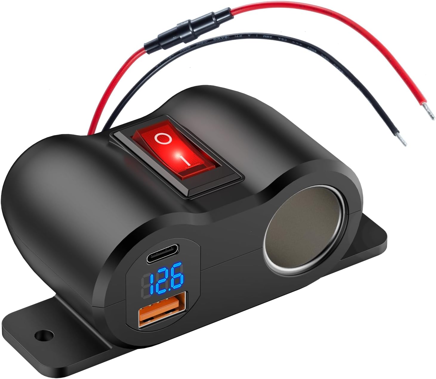 Amazon.com: Linkstyle USB Outlet Cigarette Lighter Socket Splitter, Car ...