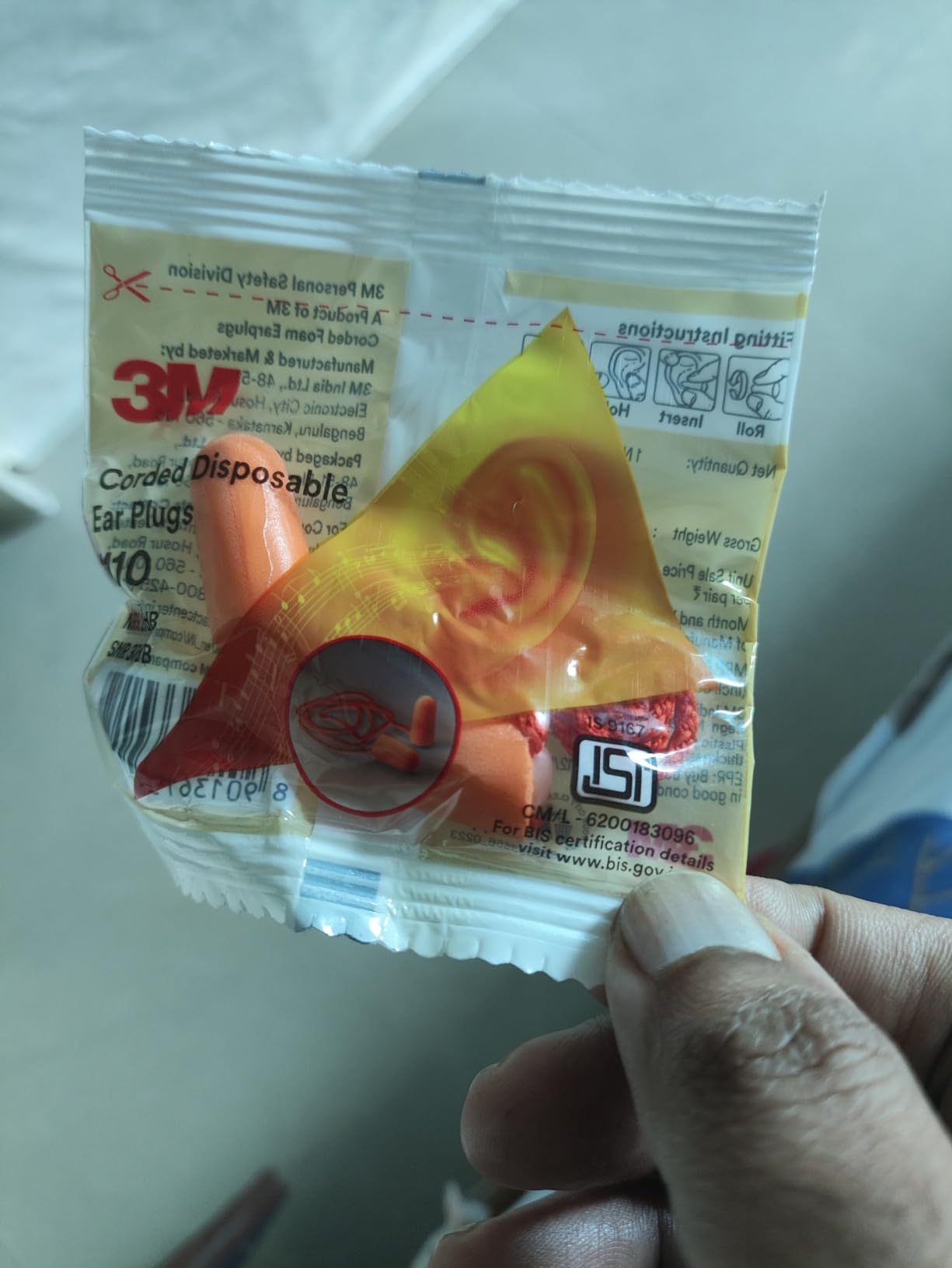 3M 1110 Ear Plugs Corded, Extra Soft, Reusable Earbuds Noise ...