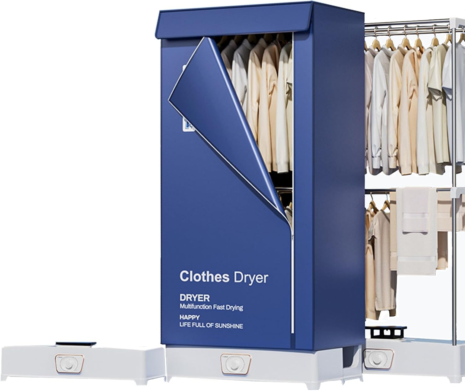 TDOO 1000W Portable Electric Cloth Dryer Machine,430L 2-layers large ...