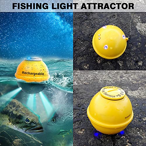 LUCKYLAKER Wireless Sonar Fish Finder Boat Handheld Transducer Depth ...