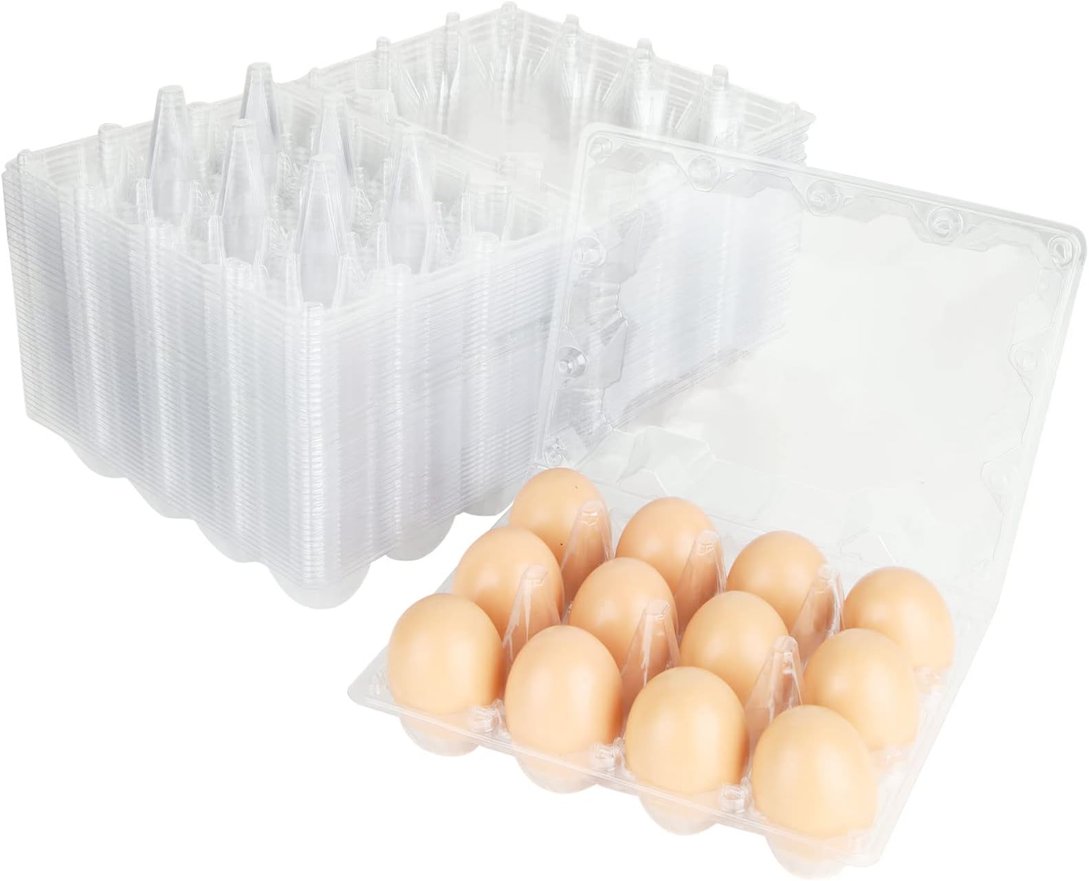 Amazon.com - Plastic Egg Cartons Bulk, 40 Packs Empty Clear Plastic Egg ...