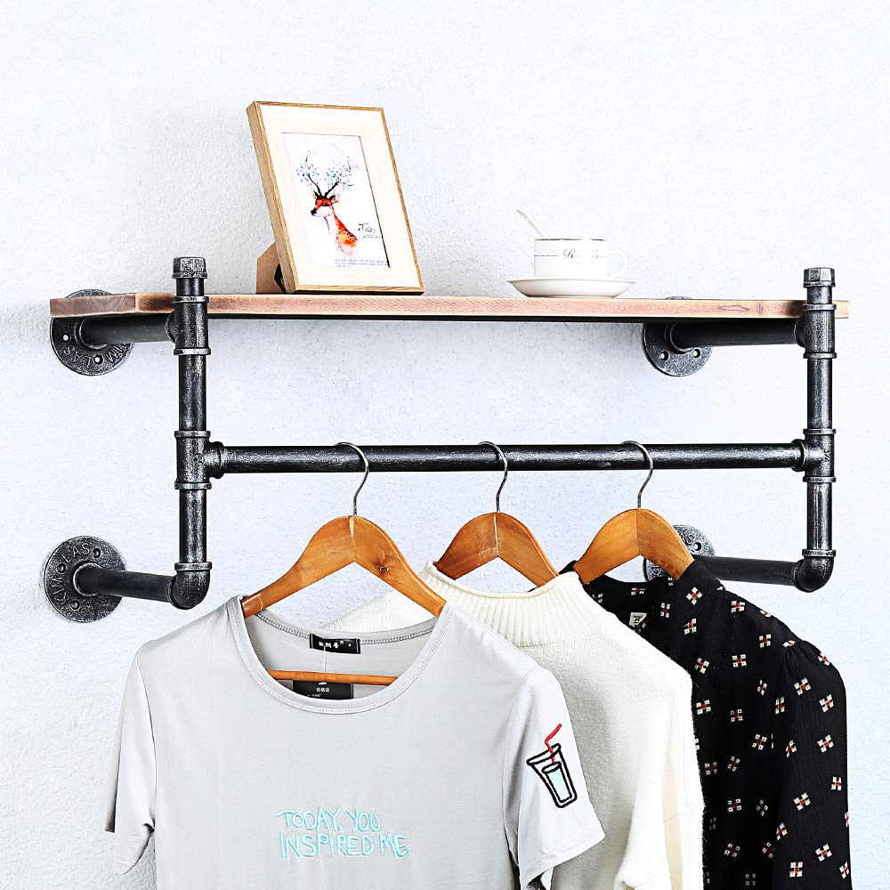 Stable Clothes Rack Made Of Water Pipes Industrial Design