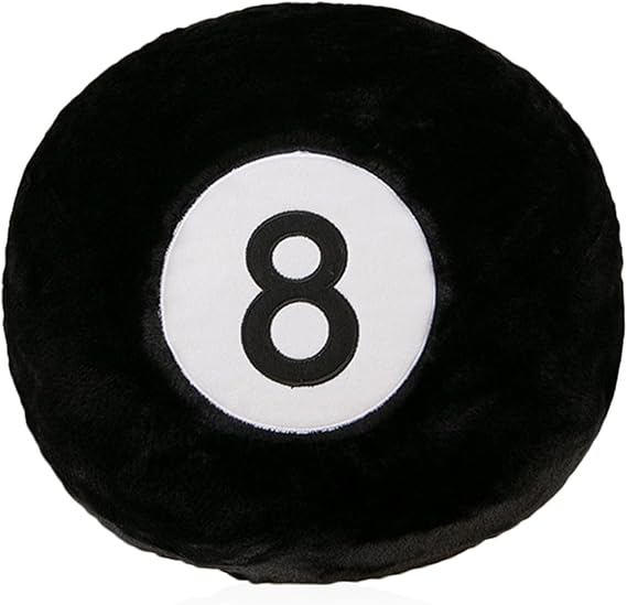 Amazon.com: zhidiloveyou 8 Ball Pillow Black Stuffed Billiards Plush ...