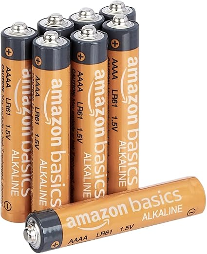 Amazon.com: Amazon Basics 8-Pack AAAA Alkaline High-Performance Batteries, 1.5 Volt, 3-Year ...