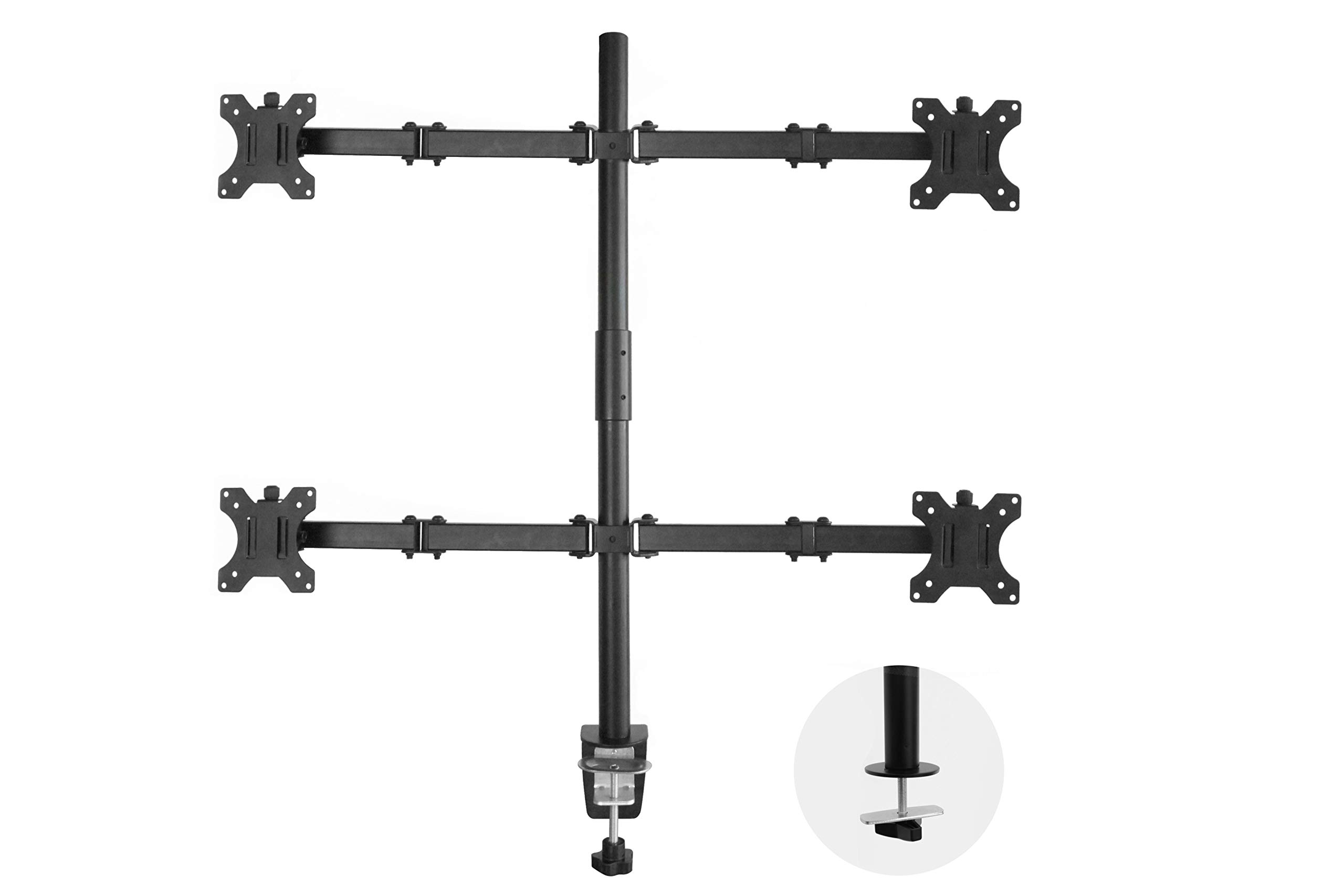 Snapklik.com : Rocelco Premium Quad Monitor Desk Mount - Standard ...