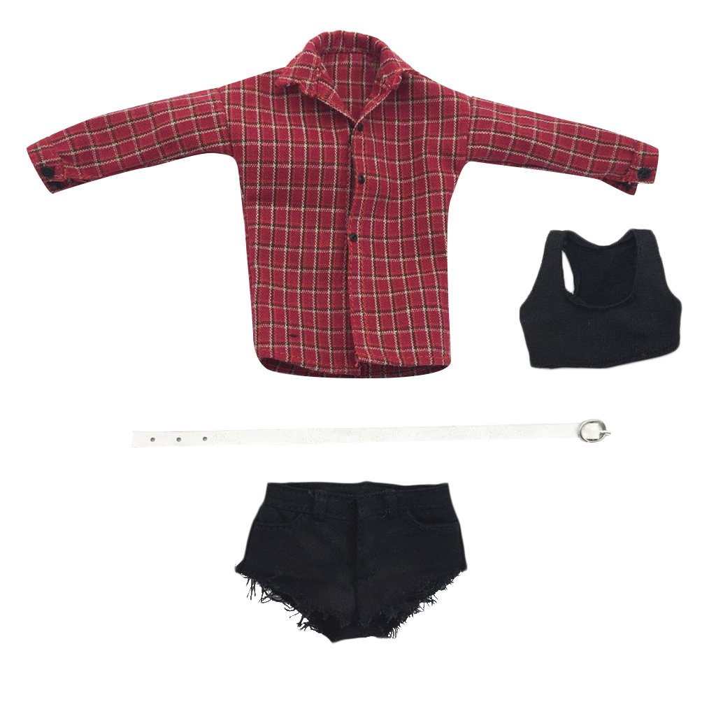 TiMi Trends 1/6 Female Vest T-Shirt 12'' Action Figure Short Trouser ...