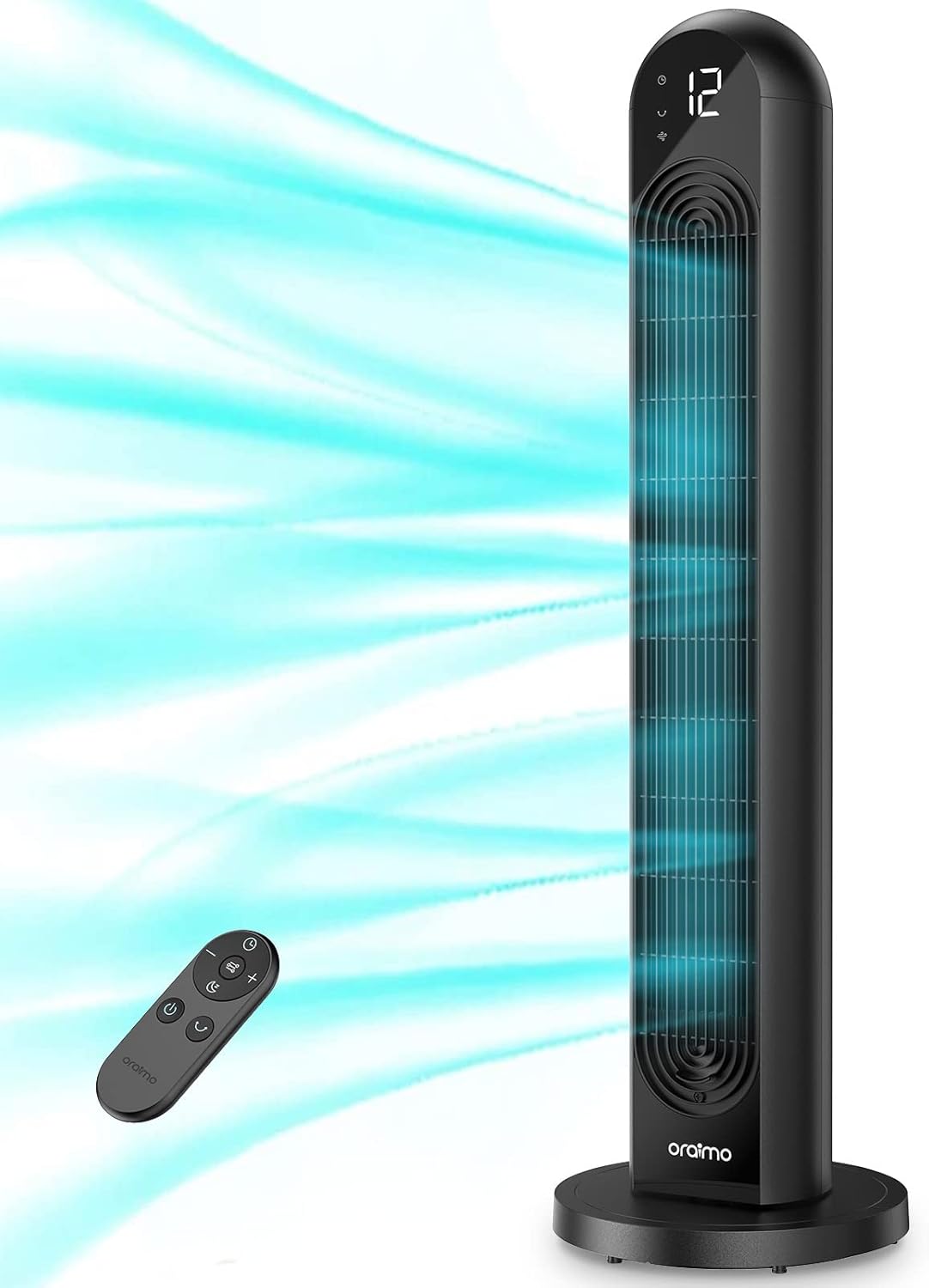 Amazon.com: Oraimo Tower Fan 42 inch, 29ft Air Supply Distance, Quiet 120° Oscillating Fan with ...