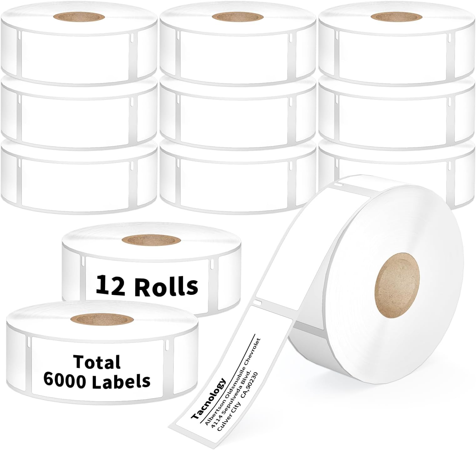 Amazon.com : 12 Rolls Direct Thermal Labels Compatible DYMO 30336 1" x2 ...