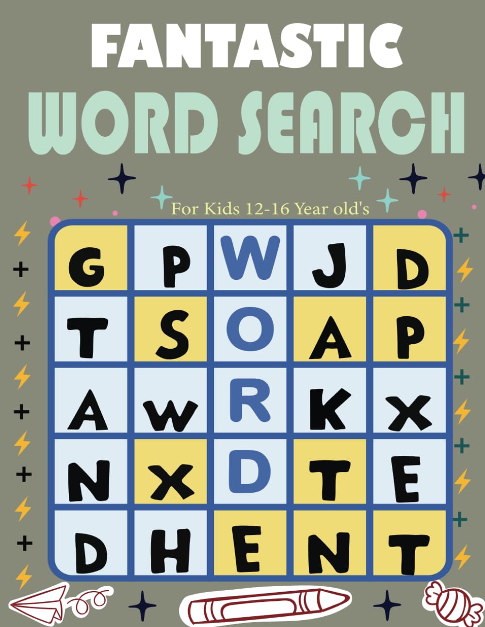 Fantastic Word Search For Kids 12-16 Year old's: Large Print Word-Finds ...