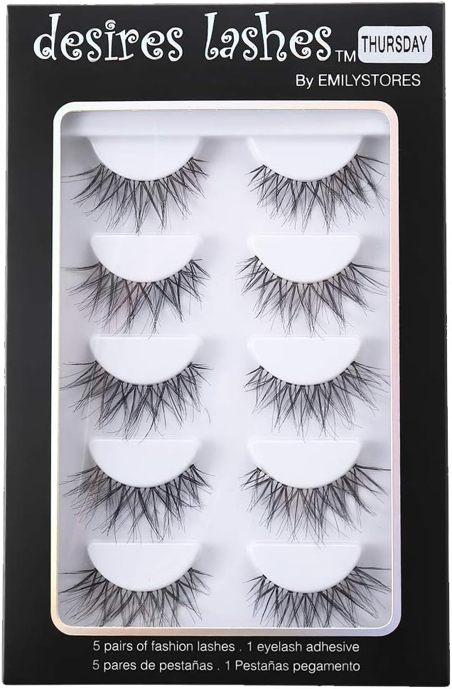 Amazon.com: DESIRES LASHES By EMILYSTORES Natural Strip Eyelashes ...