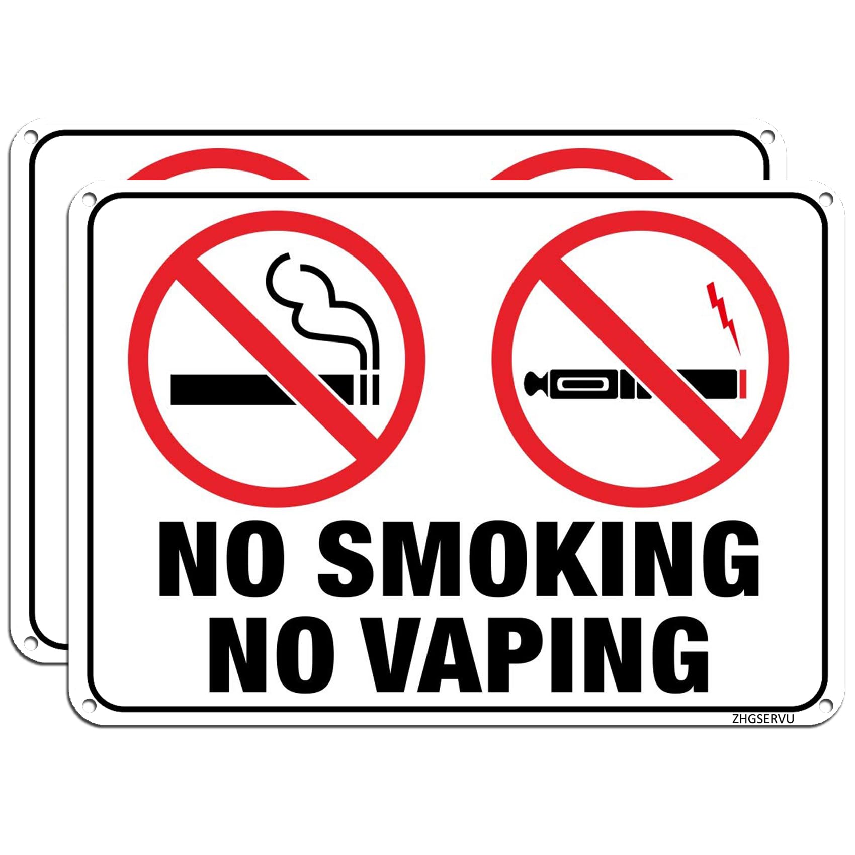 Snapklik.com : No Smoking No Vaping Sign, 2-Pack No Smoking Vaping ...