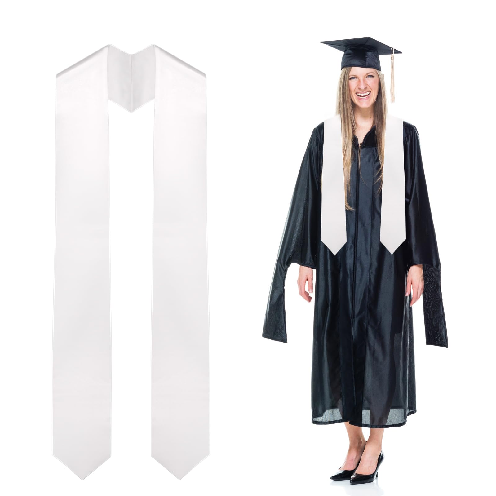 Amazon.com: Graduation Stole Plain,Adult Plain Graduation Stole for ...