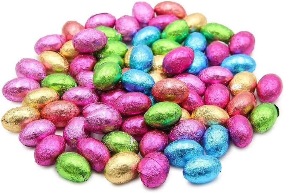 Bulk Easter Egg Hunt Chocolates 500g - Milk Chocolate Foil Eggs Mini ...
