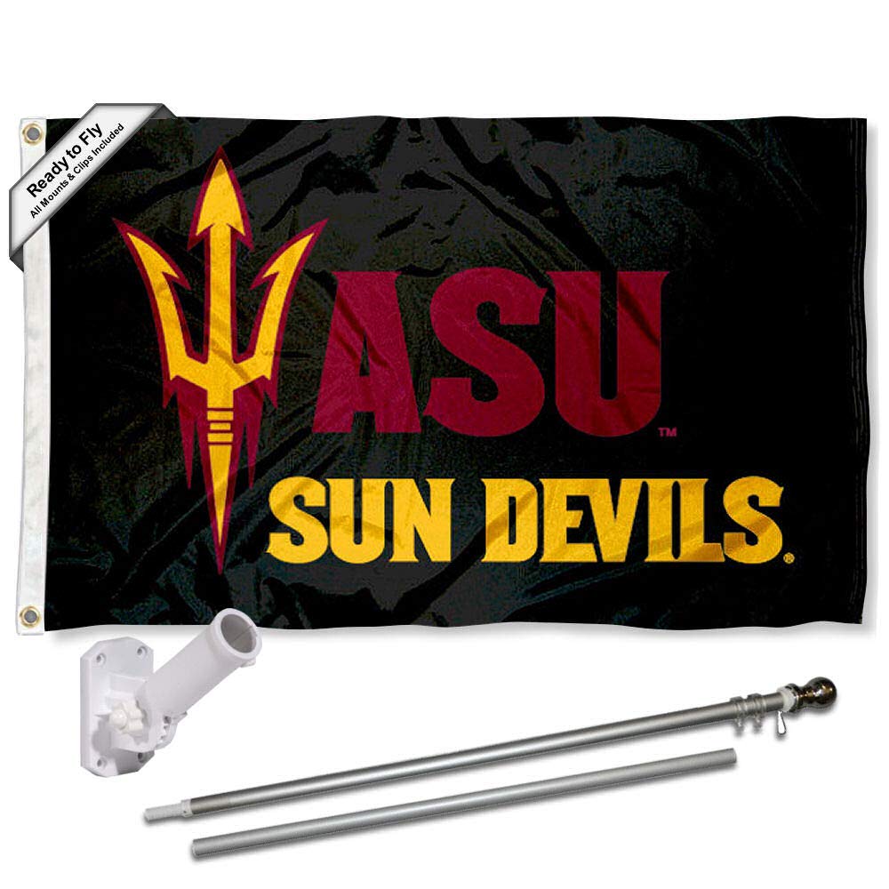Amazon.com: College Flags & Banners Co. Arizona State Sun Devils Black ...