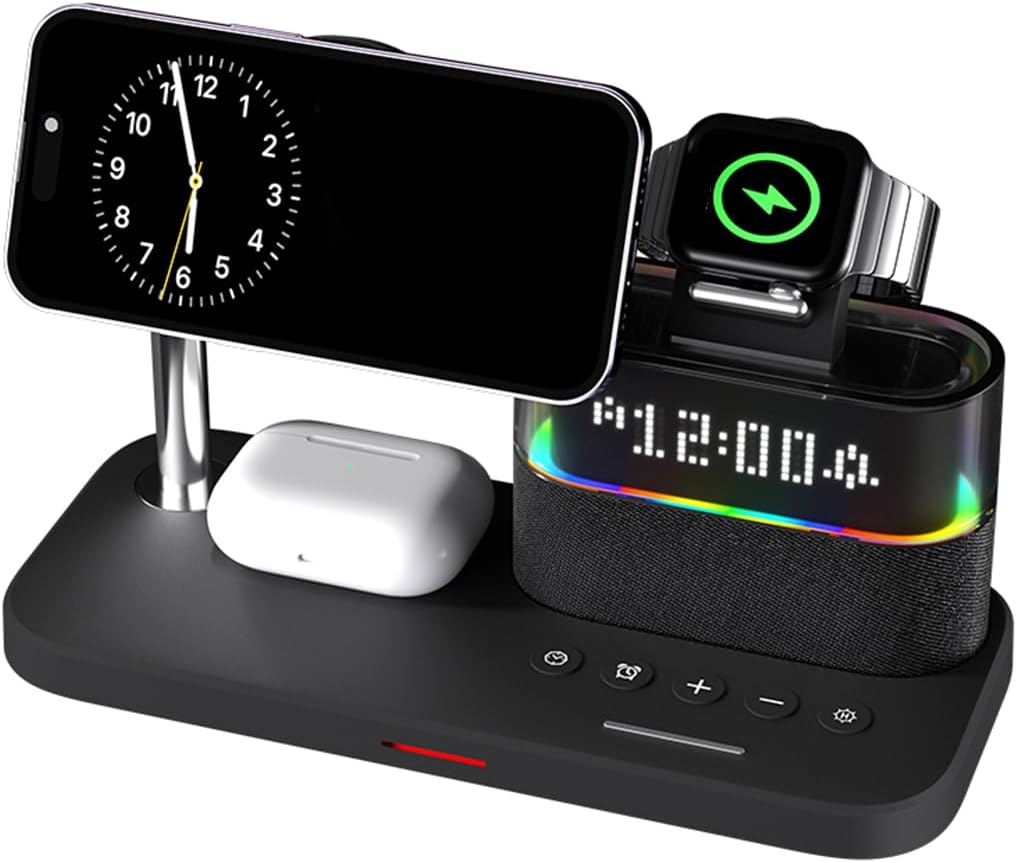 REASOR 5-in-1 Magsafe Wireless Charger,Fast Wireless Charging Station ...