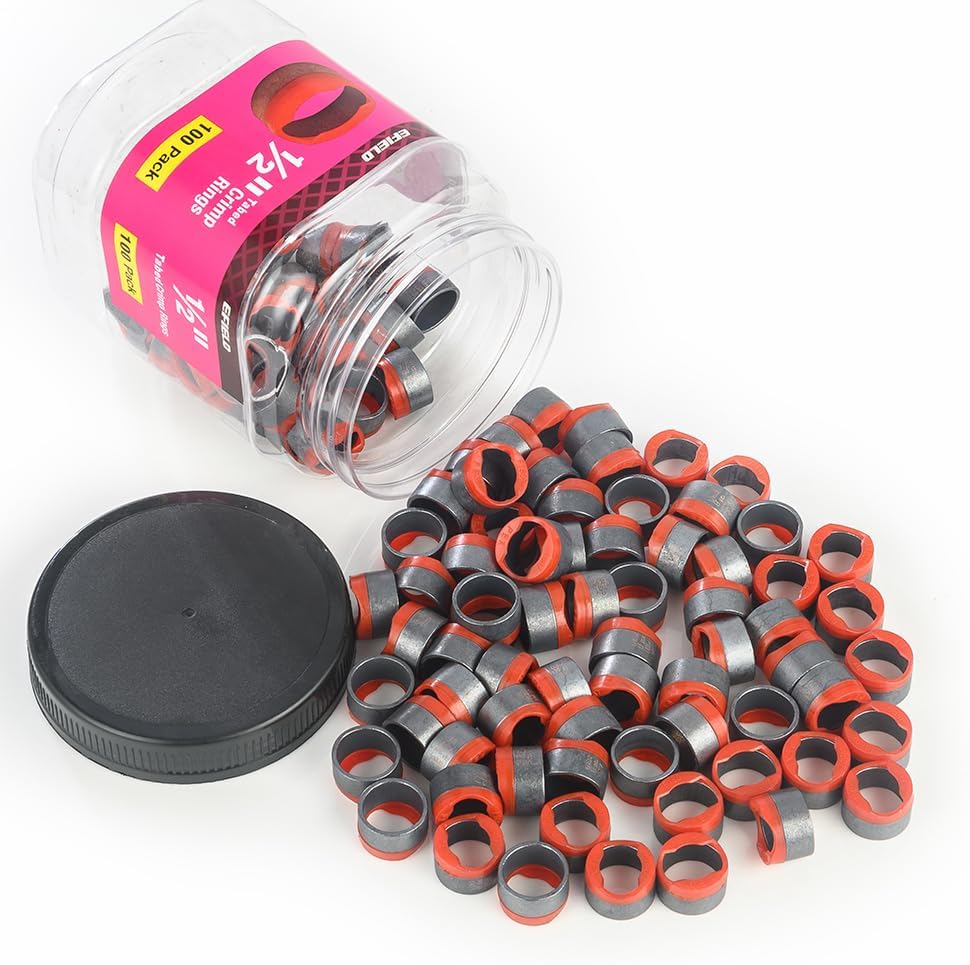 SUNGATOR 3/4 Inch Pex Crimp Rings, 60-Pack Pex Cinch Clamp Ring ...