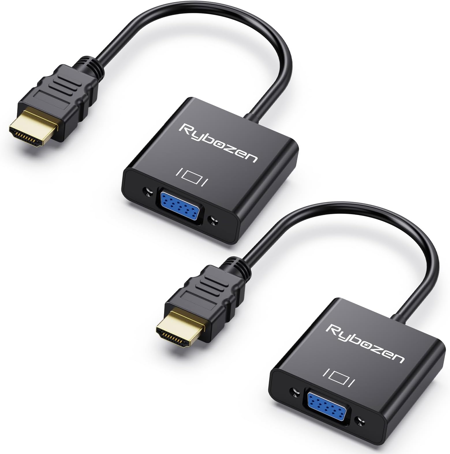 Amazon.com: HDMI to VGA Adapter 2 Pack, Gold-Plated HDMI to VGA ...