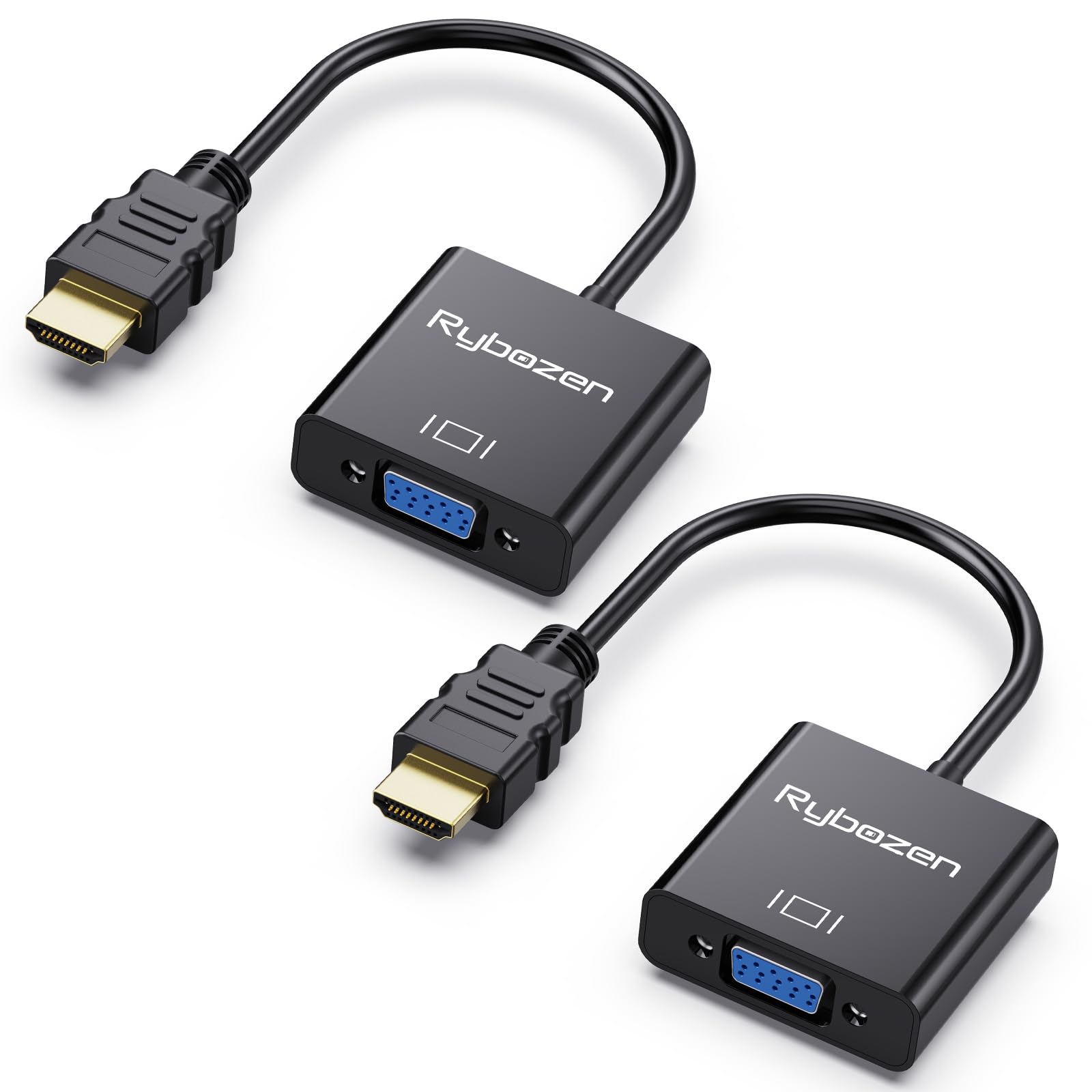 Amazon.com: HDMI to VGA Adapter 2 Pack, Gold-Plated HDMI to VGA ...