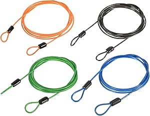 MECCANIXITY Security Cable Plastic Coated Steel Locking Rope 2.5mm Dia ...