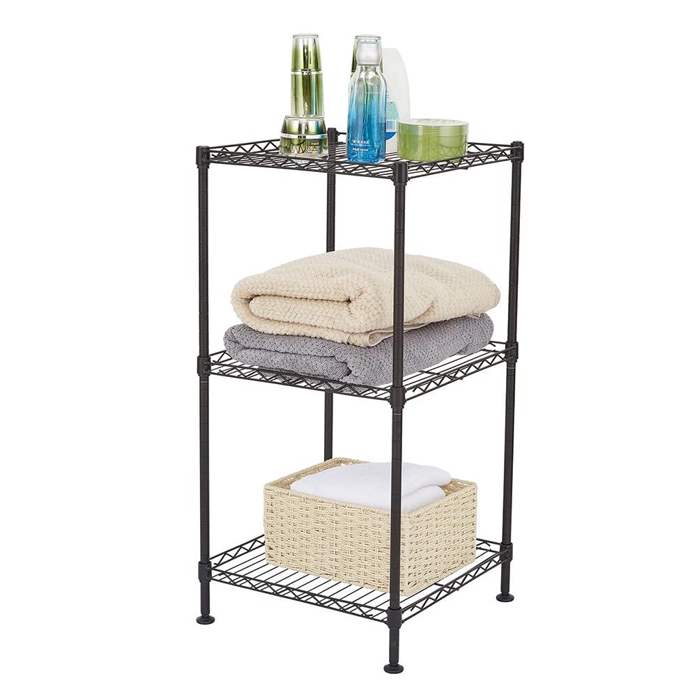 Amazon.com: 3 Tier Wire Shelving Unit,Heavy Duty Height Adjustable ...