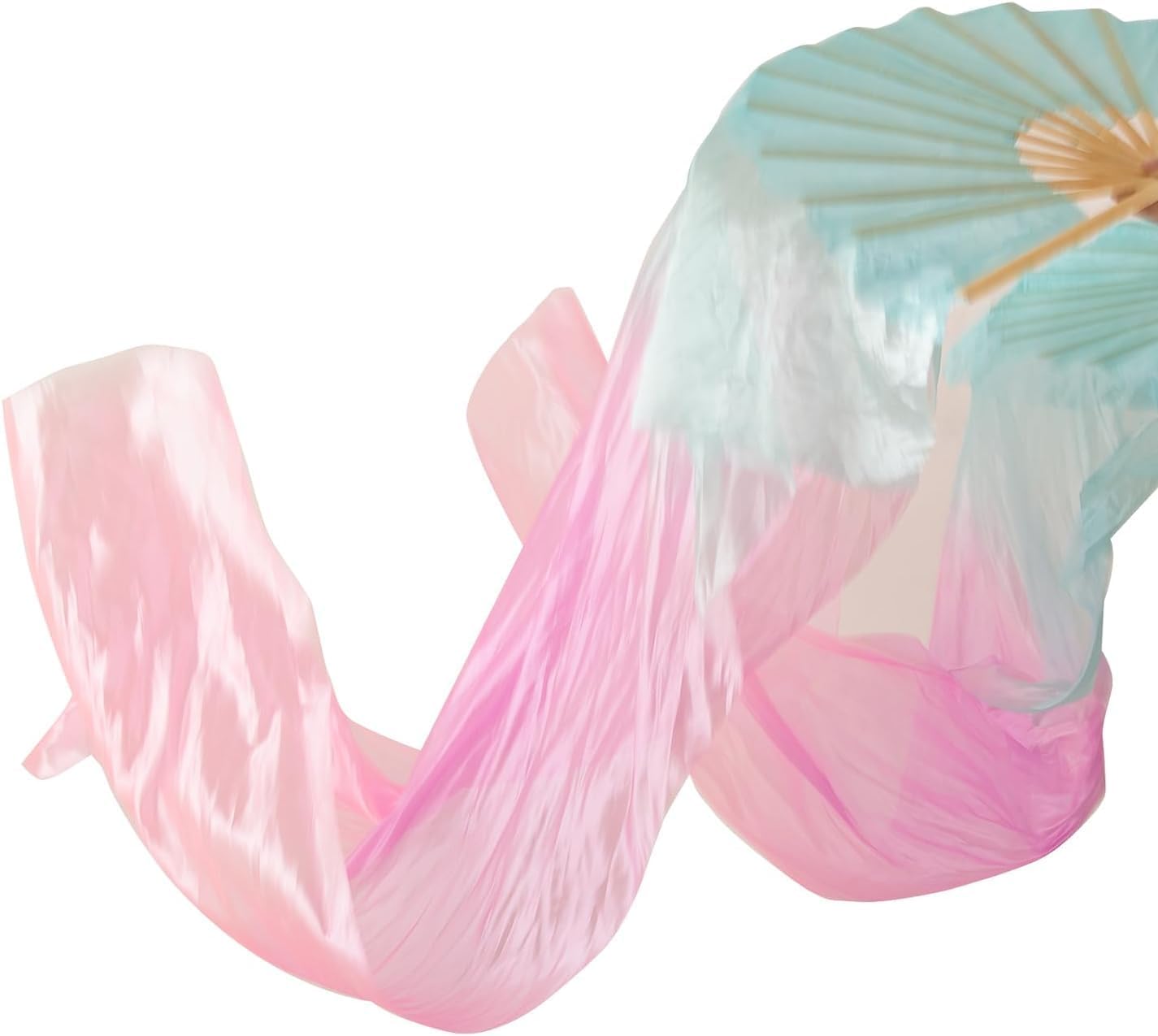 Amazon.com: 1 Pair (Left+Right) Belly Dance Bamboo Fans Veils, Dance ...