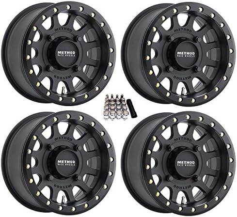 Amazon.com: Method 401 Beadlock UTV Wheels/Rims Black 15" (4+3) Polaris ...