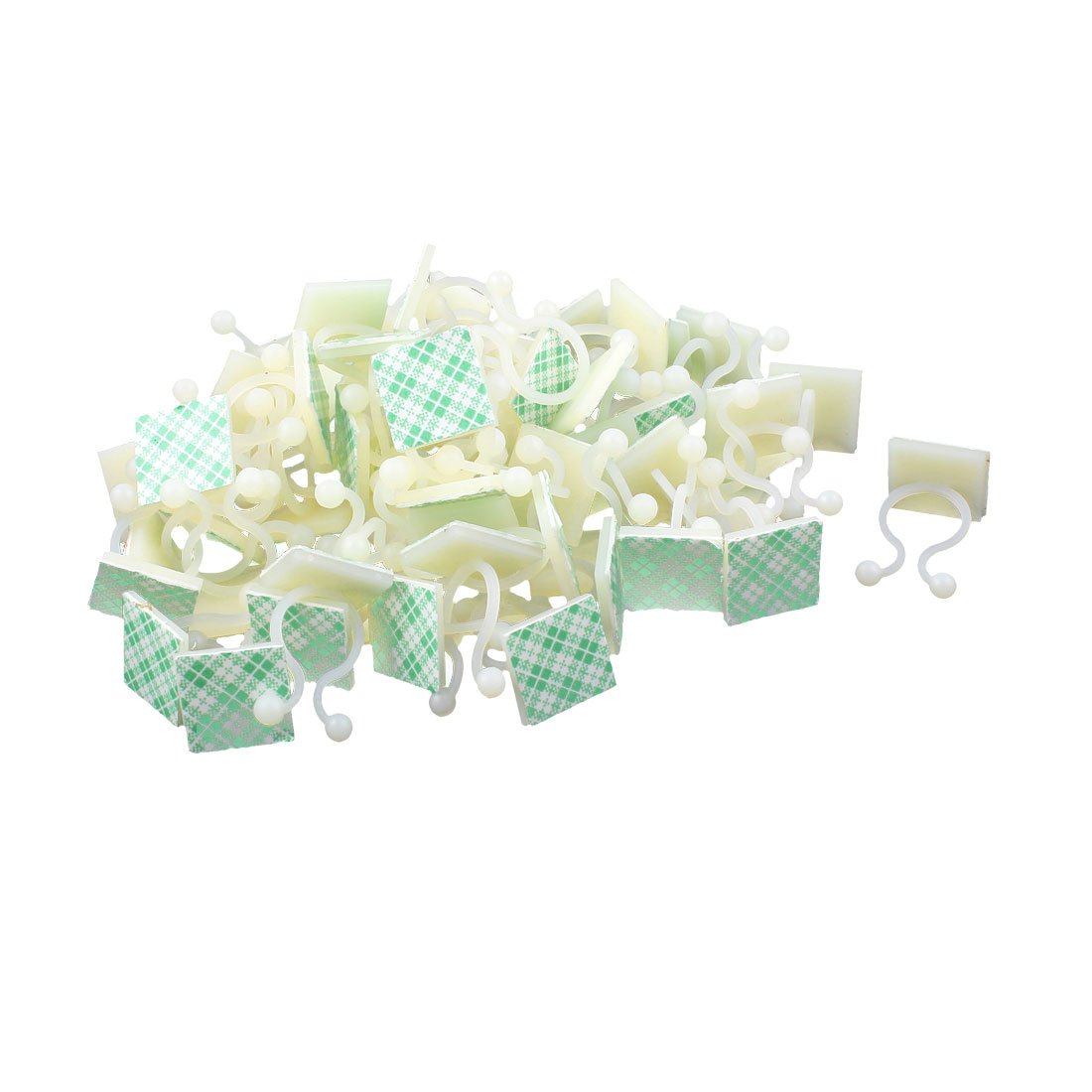 Amazon.com: uxcell 66 Pcs White Nylon Self-Adhesive Twist Locks Holder ...