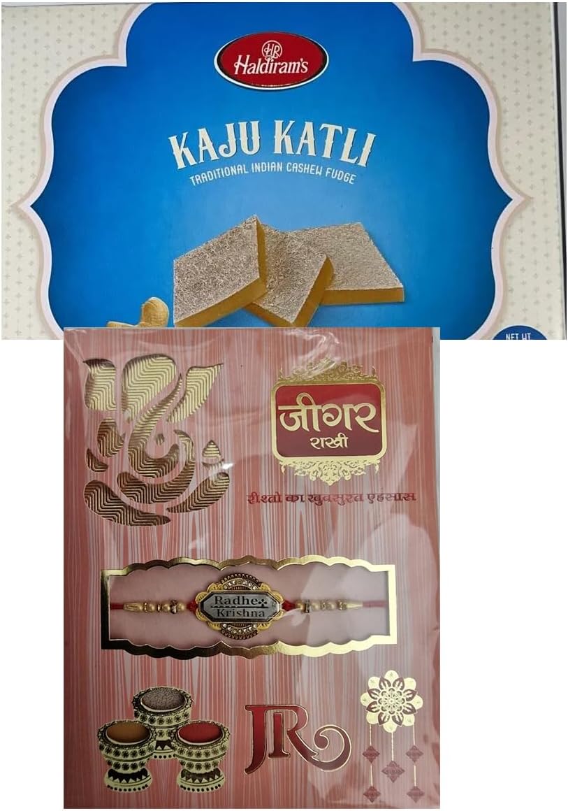 Rakhi & Haldiram Kaju Katli Sweets - Kaju Katli Sweet & Handmade Rakhi ...